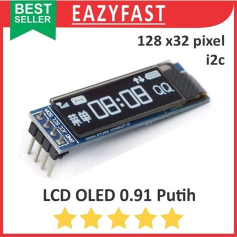 putih oled lcd module 0 91 inch white white display screen 0 91 128x32