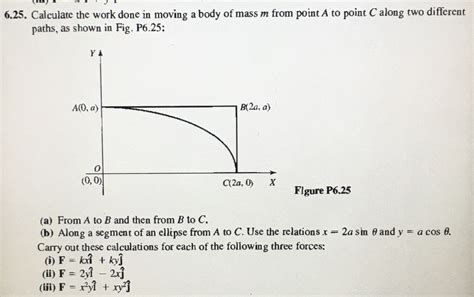 Solved Calculate The Work Done In Moving A Body Of Chegg