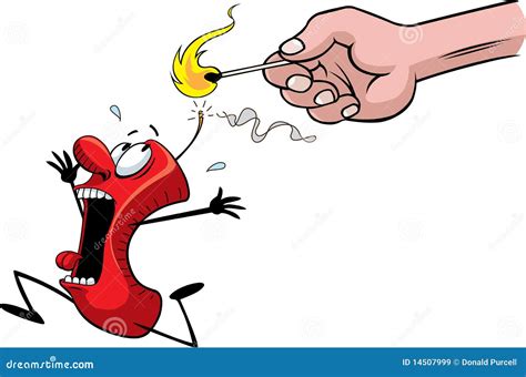 Scared Firecracker Stock Vector Illustration Of Explode 14507999