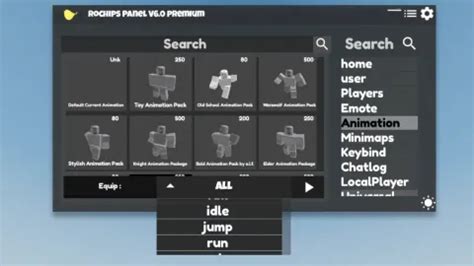 Universal Script Rochips Emote Animation Panel Roblox Scripts ScriptBlox