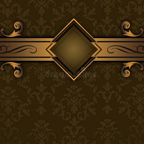 Elegant Background With Decorative Gold Ornament Stock Illustration Illustration Of Greeting