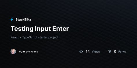 Testing Input Enter Stackblitz Testing Input Enter Stackblitz