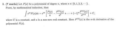 Solved Marks Let P X Be A Polynomial Of Degree N Chegg Com