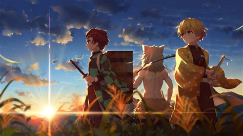 Inosuke Hashibira Tanjirou Kamado And Zenitsu Agatsuma Wallpaper Hd Anime 4k Wallpapers