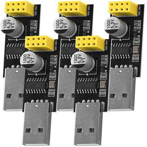 5 X Adaptateur Usb Pour Esp8266 Esp 01 Serial Wireless Wifi Y Compris