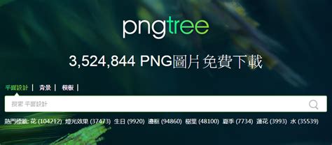 2024 Pngtree擁有超過350萬張免費下載的png去背圖片素材庫