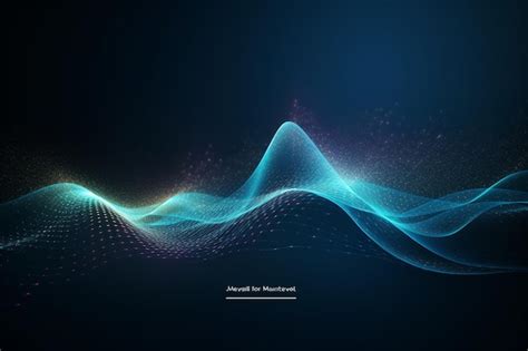 Premium Photo Digital Wave With Particles Abstract Background Technology Background