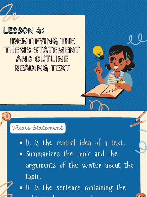 Lesson 4 Identifying The Thesis Statement And Outline Reading Text