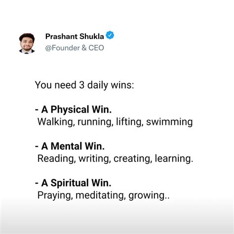 The Power Of Three Daily Wins Unlocking Your Full Potential Prashant
