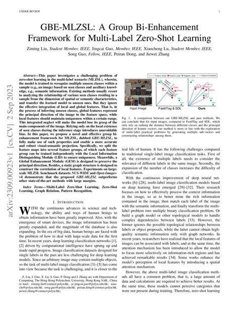 Gbe Mlzsl A Group Bi Enhancement Framework For Multi Label Zero Shot Learning Deepai