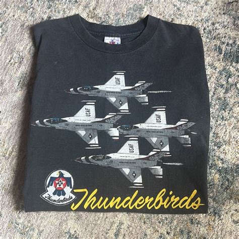 Shirts Vintage Thunderbirds Aircraft Large Tee Shirt Poshmark