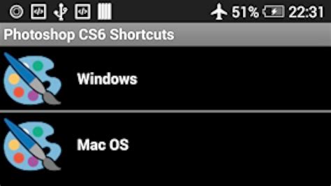 Photoshop CS6 Keyboard Shortcuts App On Amazon Appstore