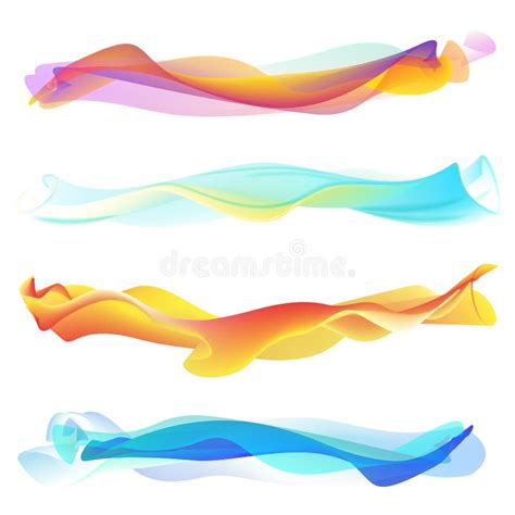 Abstract Smooth Wave Set Vector Illustration Stock Vector Illustration Of Modern Graphic
