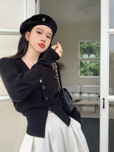 르뚜앙 당일출고 마하퐁 하객룩 봄 가을 간절기 브이넥 니트 가디건 플레어 롱스커트 치마 투피스 르뚜앙