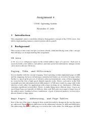 CS Assignment Pdf Assignment CS Operating System November Introduction