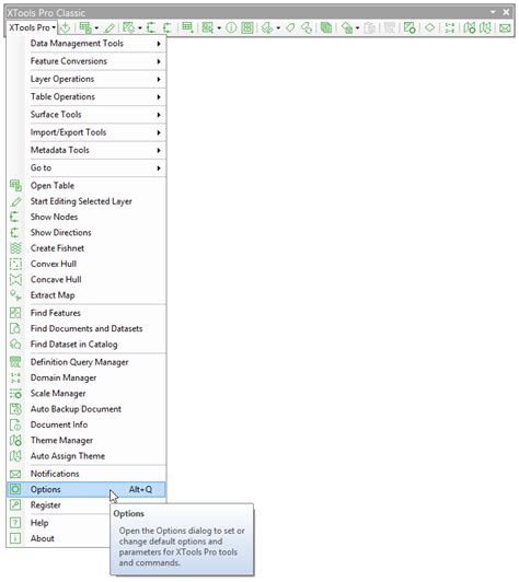 xtools pro help about options xtools pro