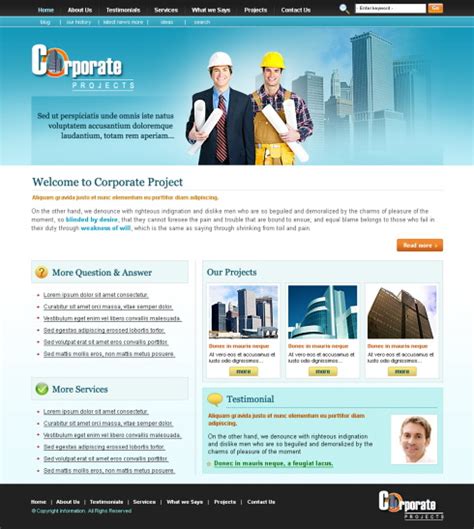 Engineering Css Template 5698 Construction And Engineering Website