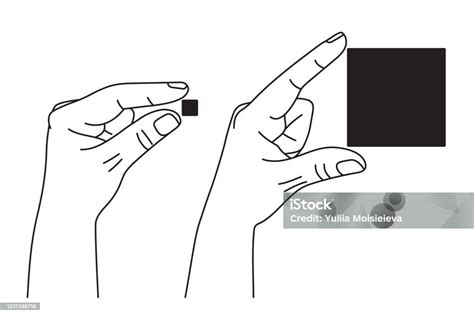 Dua Tangan Membandingkan Ukuran Antara Telunjuk Dan Jari Jempol Ilustrasi Stok Unduh Gambar