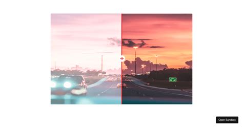 React Image Comparison Slider Examples CodeSandbox