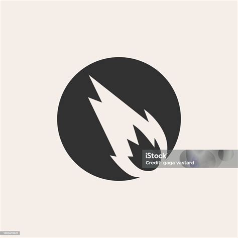 임팩트 파이어 유성 힙스터 빈티지 벡터 아이콘 일러스트 로고에 대한 스톡 벡터 아트 및 기타 이미지 로고 계시록 운석 Istock