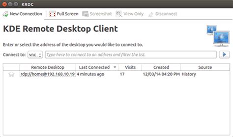 krdc remote desktop application for ubuntu