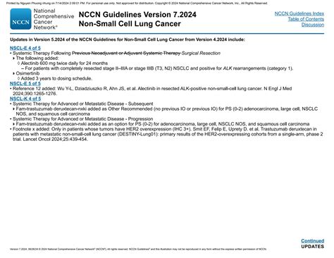 Nccn Clinical Practice Guideline In Oncology Pdf Lung And