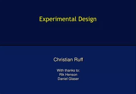Ppt Experimental Design Powerpoint Presentation Free Download Id