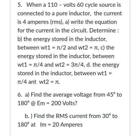 Solved CIRCUITS 2 6 a Find the average voltage from 45⁰ to Chegg com