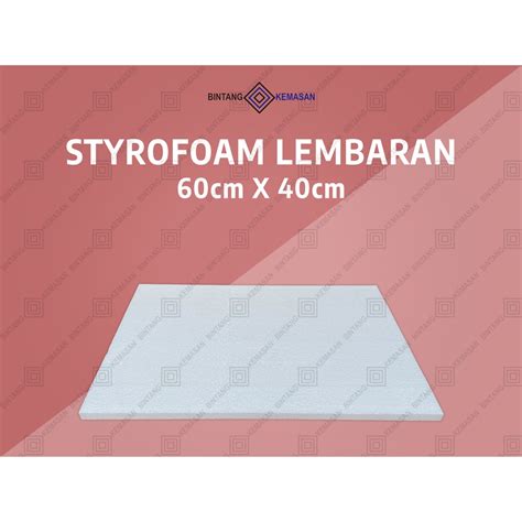 Jual Styrofoam Lembaran 60 X 40 X 1cm Lembaran Packing Papan Styrofoam Dekorasi Shopee Indonesia