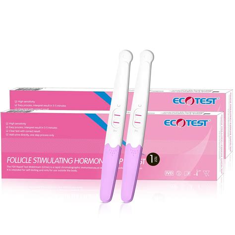 Ecotest Fsh Rapid Test 2 Piece Follicle Stimulating Hormone Self Test Kit For Accurate Results