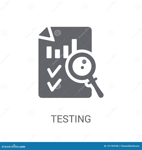Testing Icon Trendy Testing Logo Concept On White Background Fr Vector