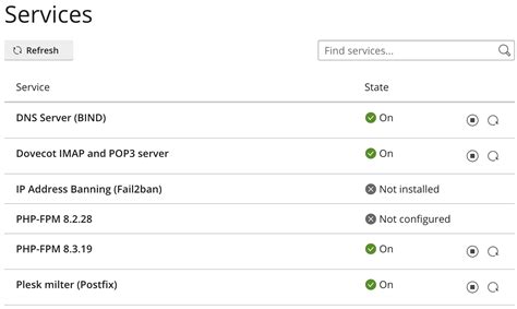 System Services Plesk Obsidian Documentation