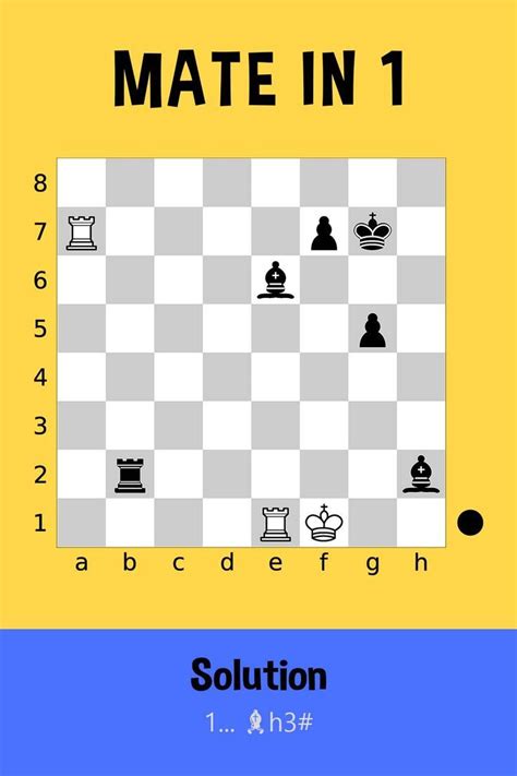 500 Chess Puzzles Mate In 1 Beginner Level Solve Chess Problems And