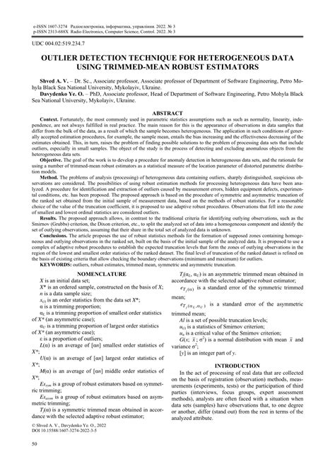 pdf outlier detection technique for heterogeneous data using trimmed