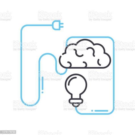 Brainstorming Session Line Icon Outline Symbol Vector Illustration Concept Sign Stock