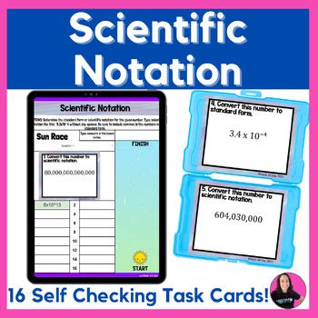 Scientific Notation Task Cards Printable And Digital Activity By Math All Day