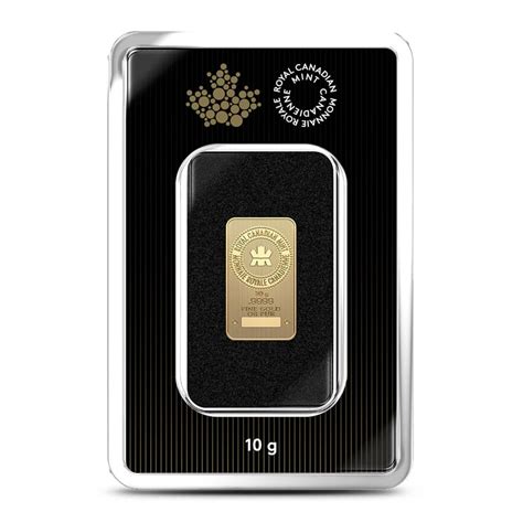 Jm Bullion 10 Gram Rcm Royal Canadian Mint Gold Bar New W Assay