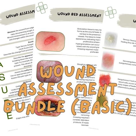 Wound Documentation Sheet Etsy