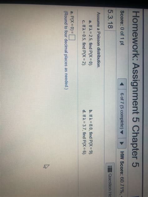 Solved Homework Assignment 5 Chapter 5 Score 0 Of 1 Pt