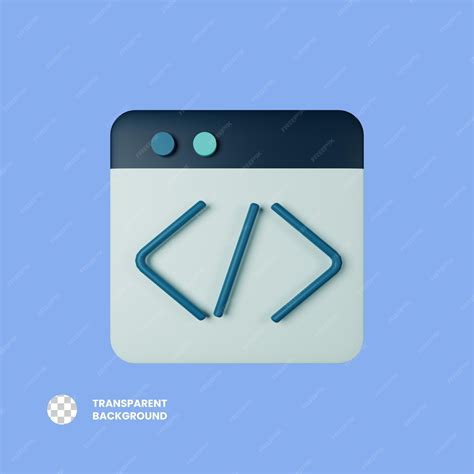 Premium Psd Web Programming 3d Icon Illustration