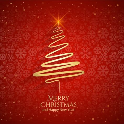 Mooie Vrolijke Kerst Wenskaartsjabloon Gratis Vector