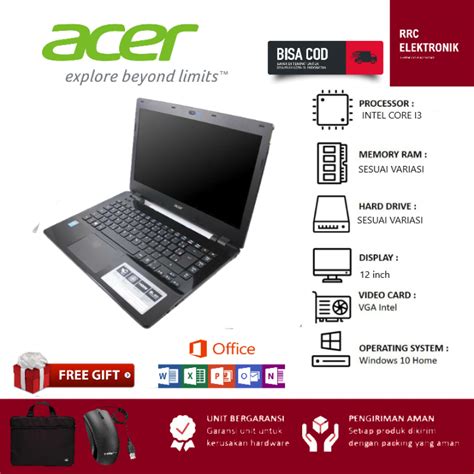 Laptop Murah Acer Intel Core I Ram Gb Windows Free Tas Plus Packing Kayu Lazada Indonesia