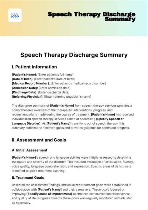 Free Discharge Summary Templates Edit Online And Download