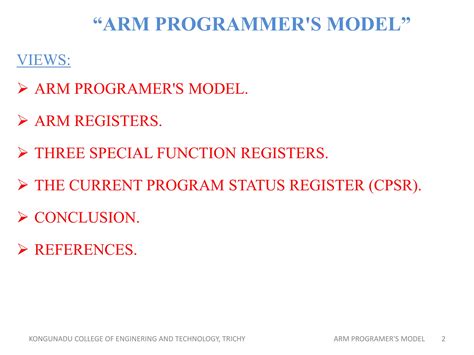 Arm Programmers Model Pptx