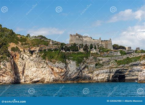 Doria Castle In Porto Venere And Mediterranean Sea Liguria Italy
