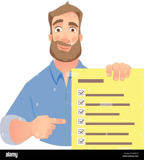 Man Holding Checklist Stock Vector Image Art Alamy
