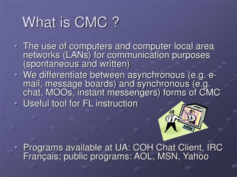 Ppt Computer Mediated Communication Cmc Powerpoint Presentation