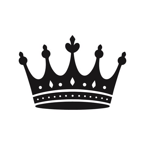 Free Silhouette Crown Svg Black And White Svg Vector File For Laser