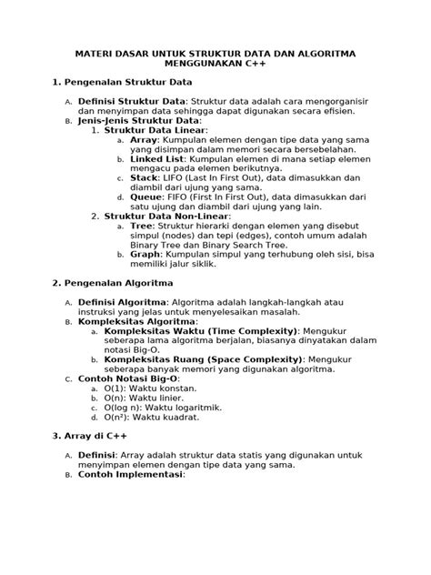 1 Materi Struktur Data Cpp Pdf