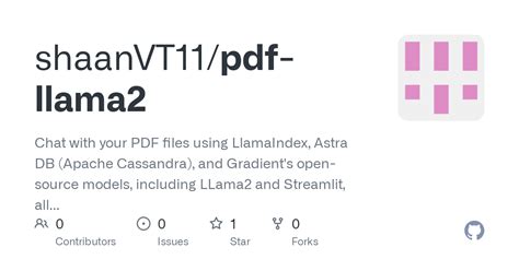 GitHub ShaanVT11 Pdf Llama2 Chat With Your PDF Files Using